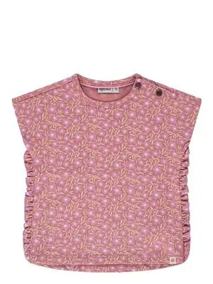 BABYFACE Floral Print Short Sleeve Top - Lemonade