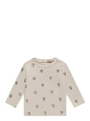 BABYFACE Long Sleeve T-shirt With Hot Air Balloon Print - Pearl