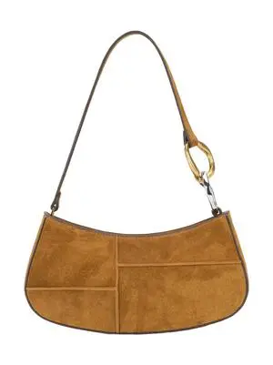 Staud Ollie Suede Shoulder Bag Tan