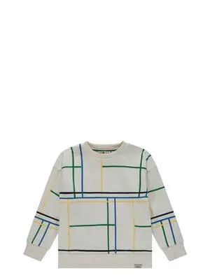 STAINS AND STORIES BY BABYFACE Abstract Colorblock Sweatshirt - Cloud