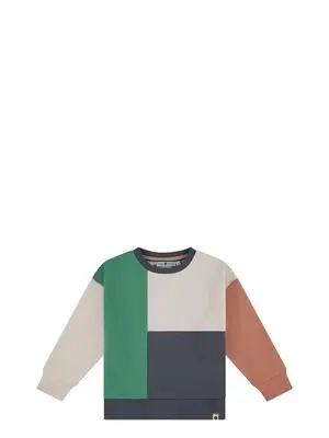 STAINS AND STORIES BY BABYFACE Abstract Colorblock Sweatshirt - Night