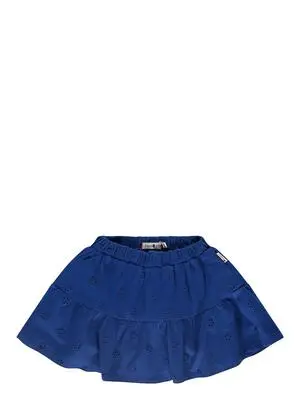 STAINS AND STORIES BY BABYFACE Eyelet Tiered Skirt - Cobalt