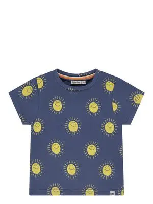 BABYFACE Animated Allover Short Sleeve T-shirt - Sunshine In Blue