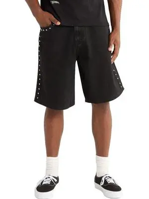 PLEASURES Lucky Studded Denim Jorts
