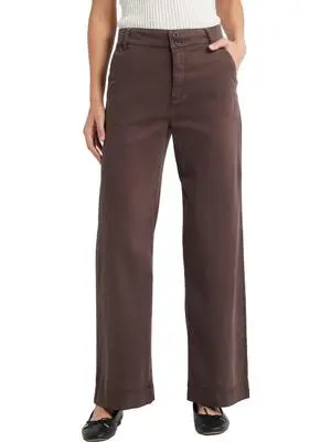 Bella Dahl Sydney Wide Leg Trousers - Chestnut Brown