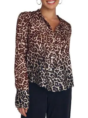 Bella Dahl Ombré Leopard Print Shirt - Ombre Leopard Print