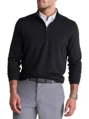 Vineyard Vines Performance Club Quarter-zip Pullover - Jet Black