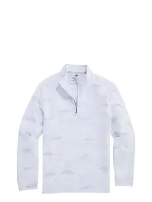 Vineyard Vines Performance Club Quarter-zip Pullover - Shell Grey Camo