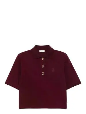 Sandro Logo-embroidered Polo Shirt - Red
