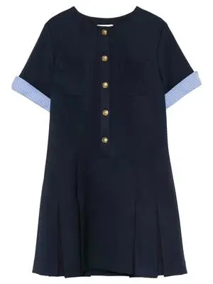 Sandro Short-sleeve Mini Dress - Blue