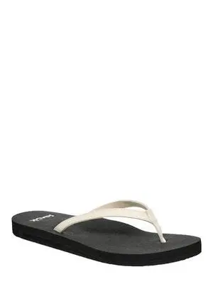 Sanuk Yoga Joy Ii Flip Flop - White/black