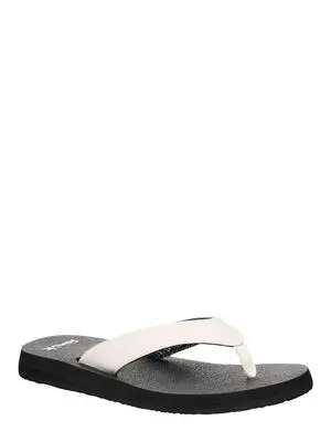 Sanuk Yoga Mat Ii Flip Flop - White/black