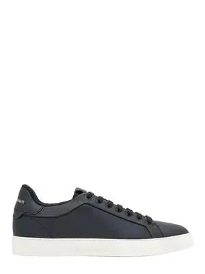 Emporio Armani Logo-detail Lace-up Sneakers - Black