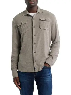 Johnnie-o Carl Brushed Knit Button-up Shirt Havana