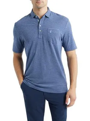 Johnnie-o Ryan Stripe Polo - Ocean Cloud
