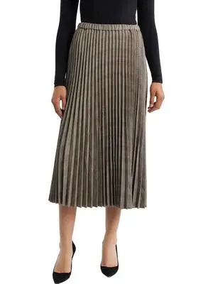Anne Klein Pleated Pull-on Skirt - Soft Birch Multi