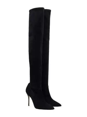 Manolo Blahnik Pascalarehi 105 Suede Over-the-knee Boots - Black