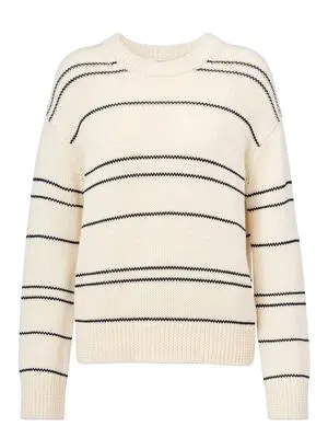 Vince Striped Wool-blend Sweater - Beige