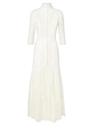 Costarellos Lace Gown - White