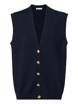 BLAZÉ MILANO Highland Wool And Cashmere Vest - Blue
