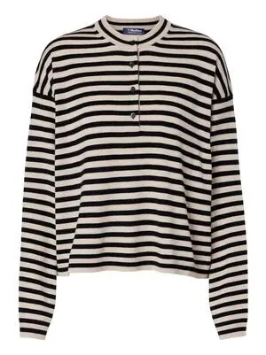 Max Mara Balia Striped Wool Sweater - Black