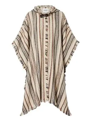 MARANT ETOILE Iseline Striped Poncho - Multicoloured