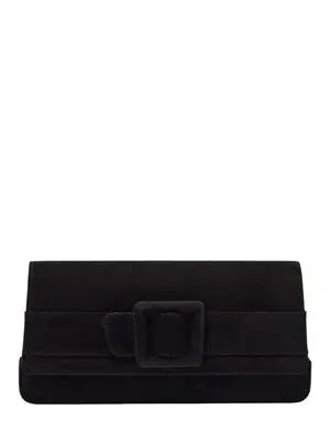 MANOLO BLAHNIK Maygot Suede Clutch