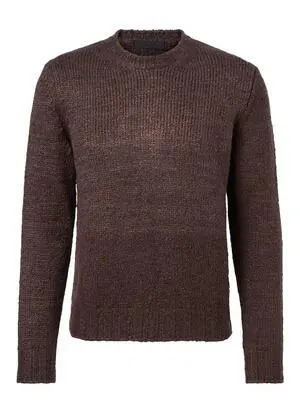 SAMAN AMEL Gio Silk Sweater - Brown
