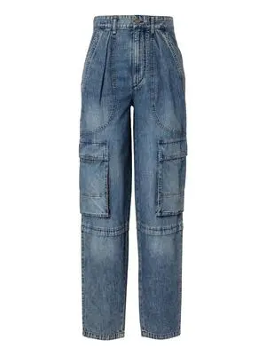 MARANT ETOILE Nayla High-rise Cargo Jeans - Blue