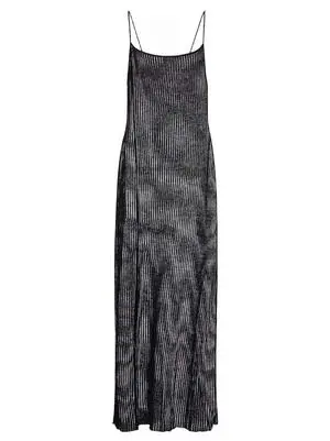 THE FRANKIE SHOP Sienna Semi-sheer Linen Maxi Dress - Black