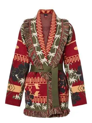ALANUI Hibiscus Bloom Virgin Wool Cardigan