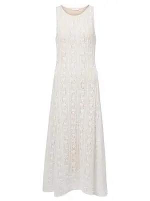 Vince Knitted Midi Dress - White