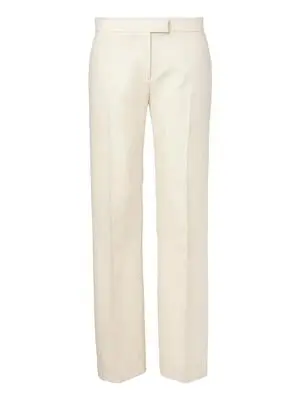 Khaite Callen Wool And Silk Straight Pants - White