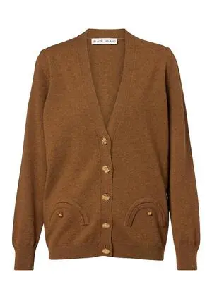 BLAZÉ MILANO Highland Wool And Cashmere Cardigan - Brown