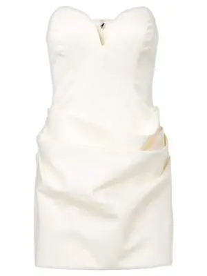 Remain Birger Christensen Draped Bustier Dress - White