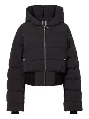 Rick Owens Hooded Down Jacket - Black