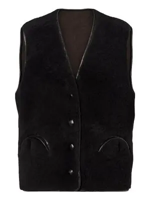 BLAZÉ MILANO Gliss Shearling Vest - Brown