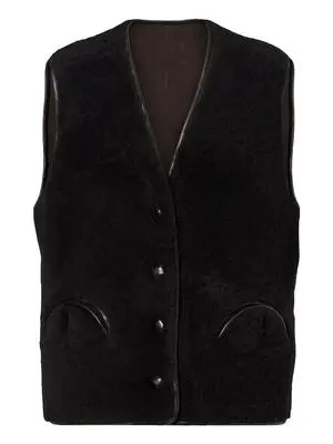 BLAZÉ MILANO Gliss Shearling Vest - Brown