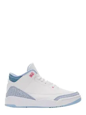 JORDAN 3 Retro Sneakers - White/cobalt Blue Bliss/football Grey