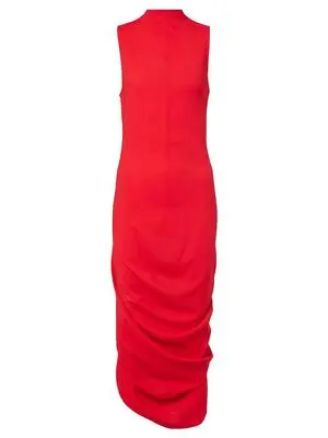 Jacquemus J Draped Crepe Midi Dress - Red