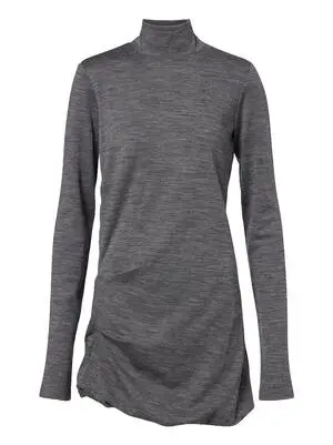 Sportmax Luigia Wool And Cotton-blend Minidress - Grey