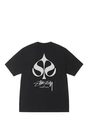 StÜssy Spade Pigment Dyed Tee Shirt - Black