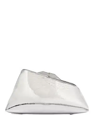 Attico The Attico 8.30 Pm Oversized Clutch Silver