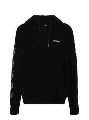 Off-White Stitch Diag Design Skate Fit Hoodie - Black