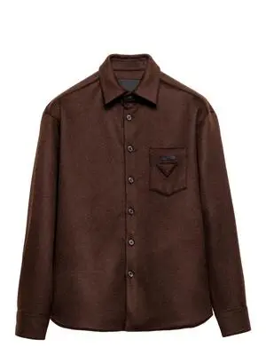 Prada Wool And Cashmere Shirt - Cocoa Brown