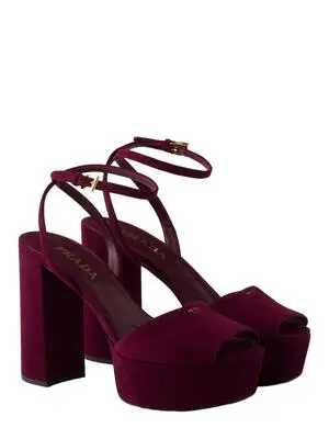 Prada Platform Sandals Red