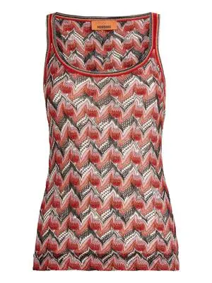 Missoni Swirl Zigzag Tank Top - Red