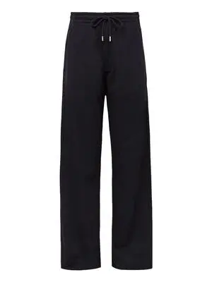 Dries Van Noten Straight-leg Cotton-jersey Sweatpants - Blue