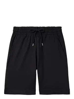 Dries Van Noten Wide-leg Cotton-jersey Drawstring Shorts - Black