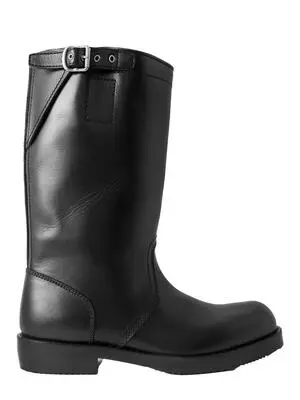 Dries Van Noten Buckled Leather Boots - Black